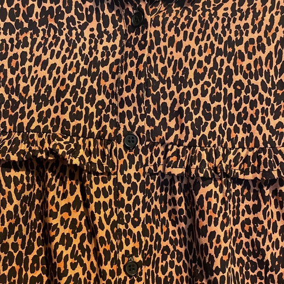 Zara | Dresses | Zara Leopard Print Button Down Dress | Poshmark